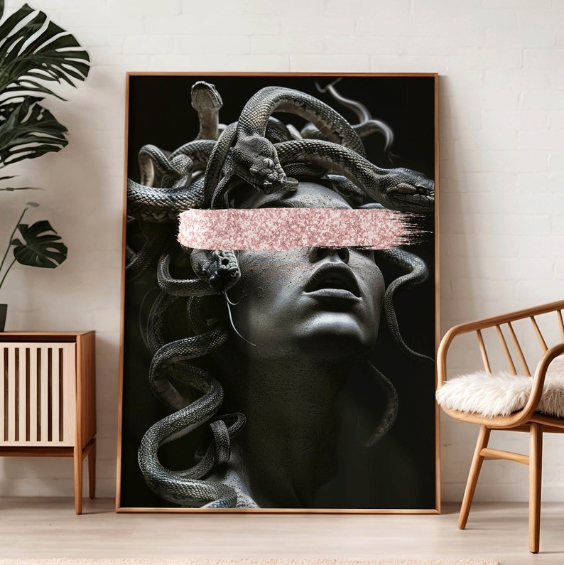 Medusa Wall Art, Medusa Art Print, Gift for Her, Digital Download ...