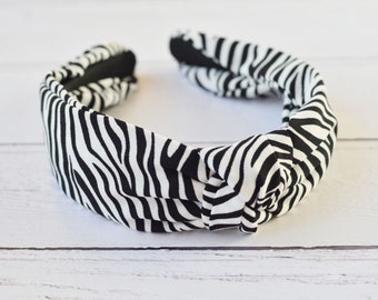 Zebra print headband | Etsy