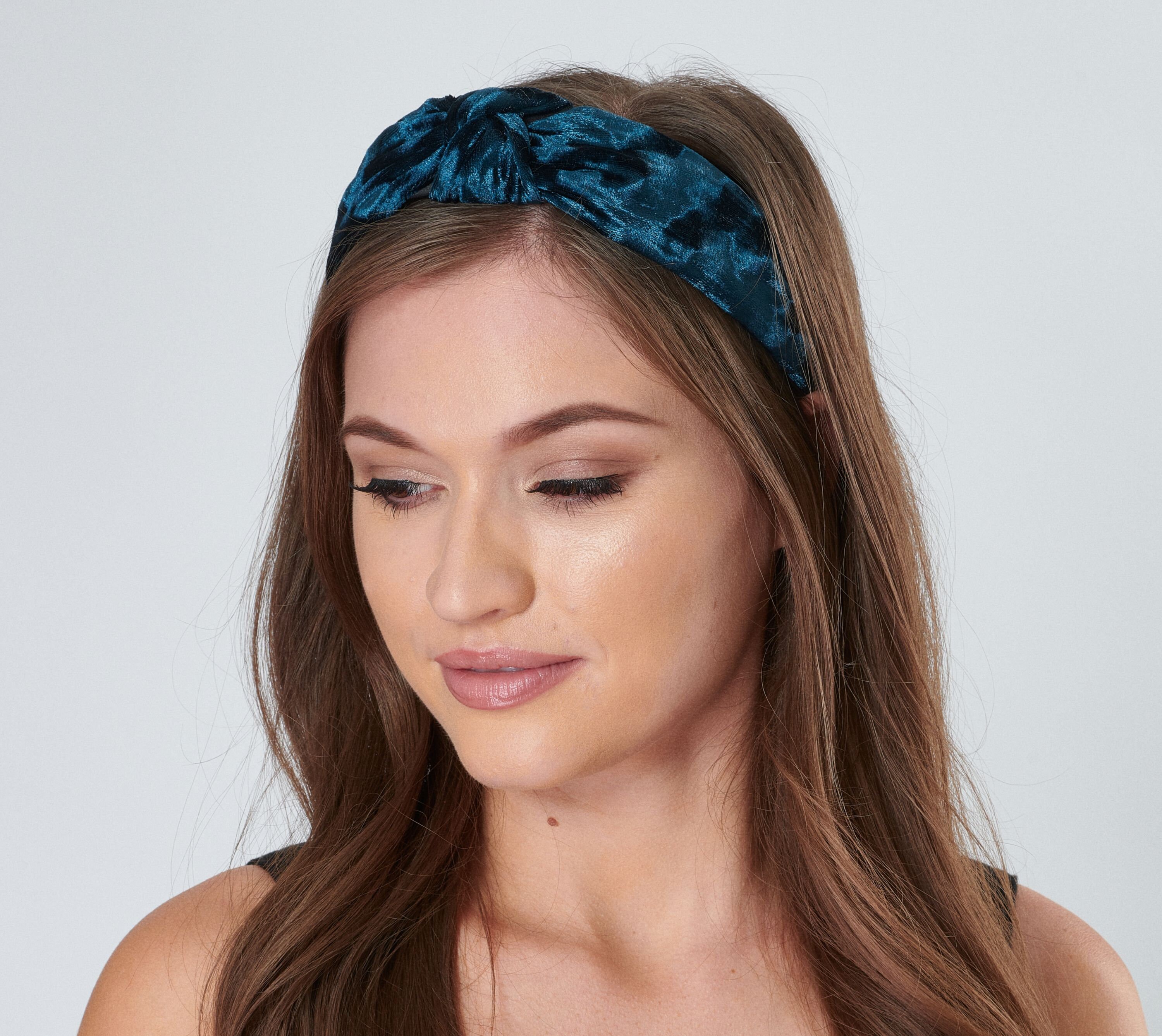 Velvet Headband Twisted Knot Crushed Velvet Hair Band in Dark | Etsy UK