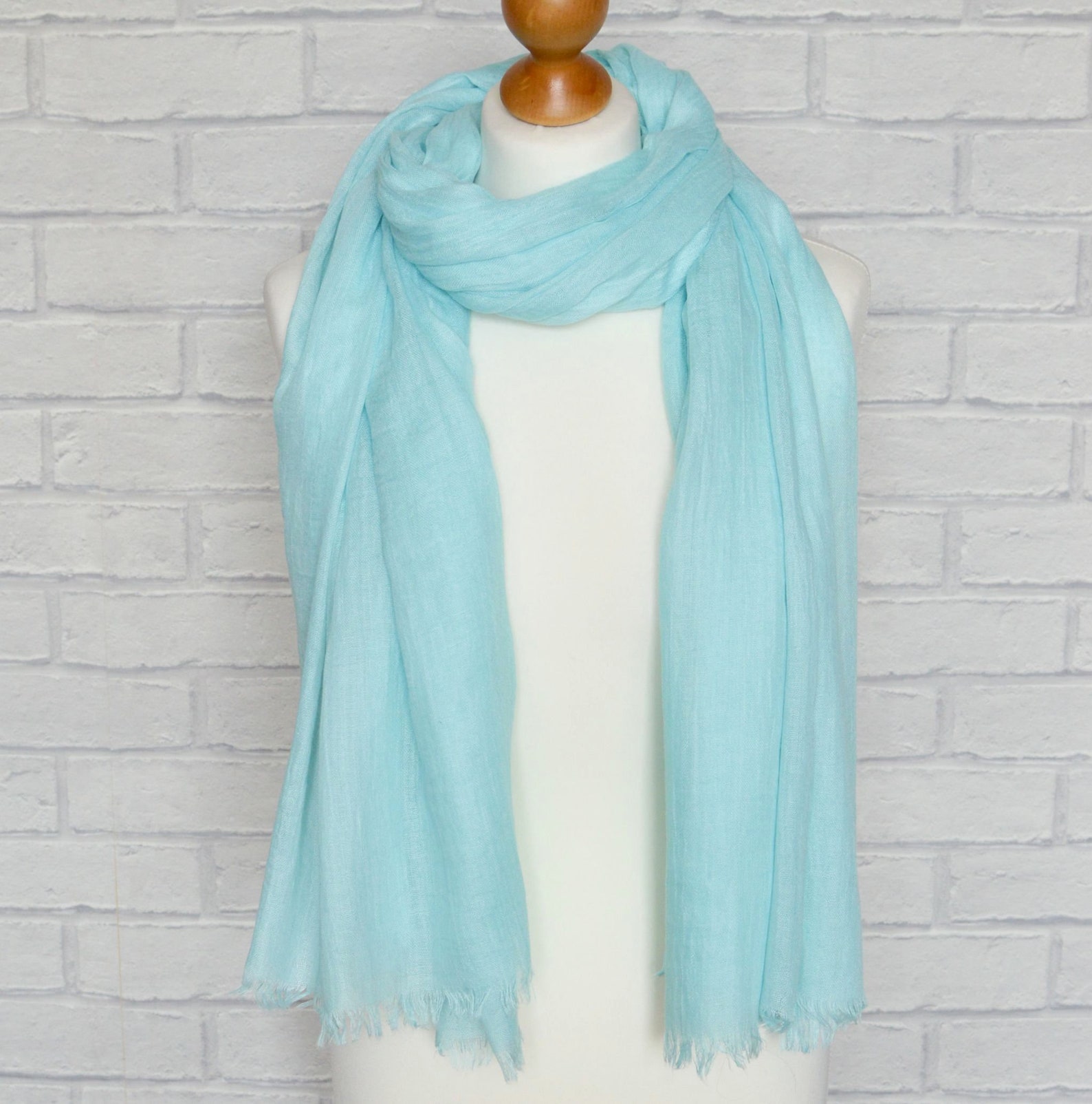 Turquoise Blue Green Scarf Large Super Soft Light Weight Fine - Etsy