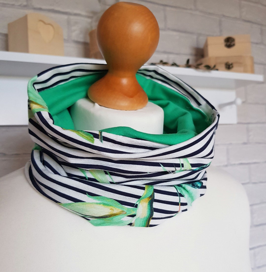 Snood Bird of Paradise Neck Warmer Stretchy Jersey Oeko-tex Certified ...