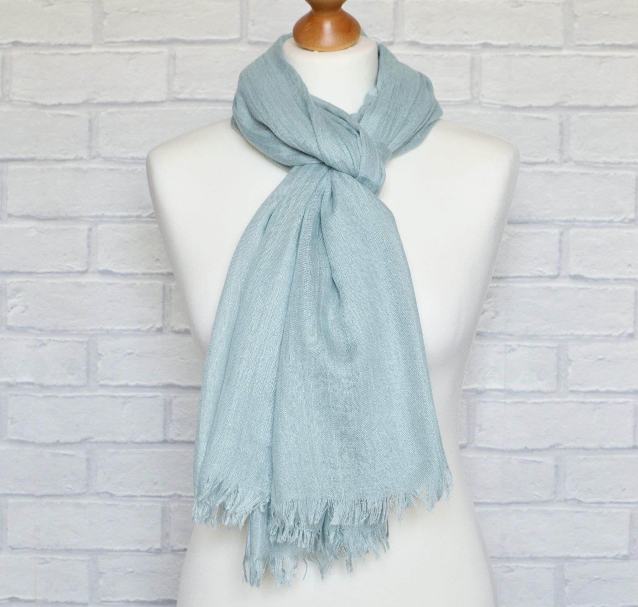 Blue Green Scarf Large Super Soft Scarf Light Weight Fine - Etsy UK