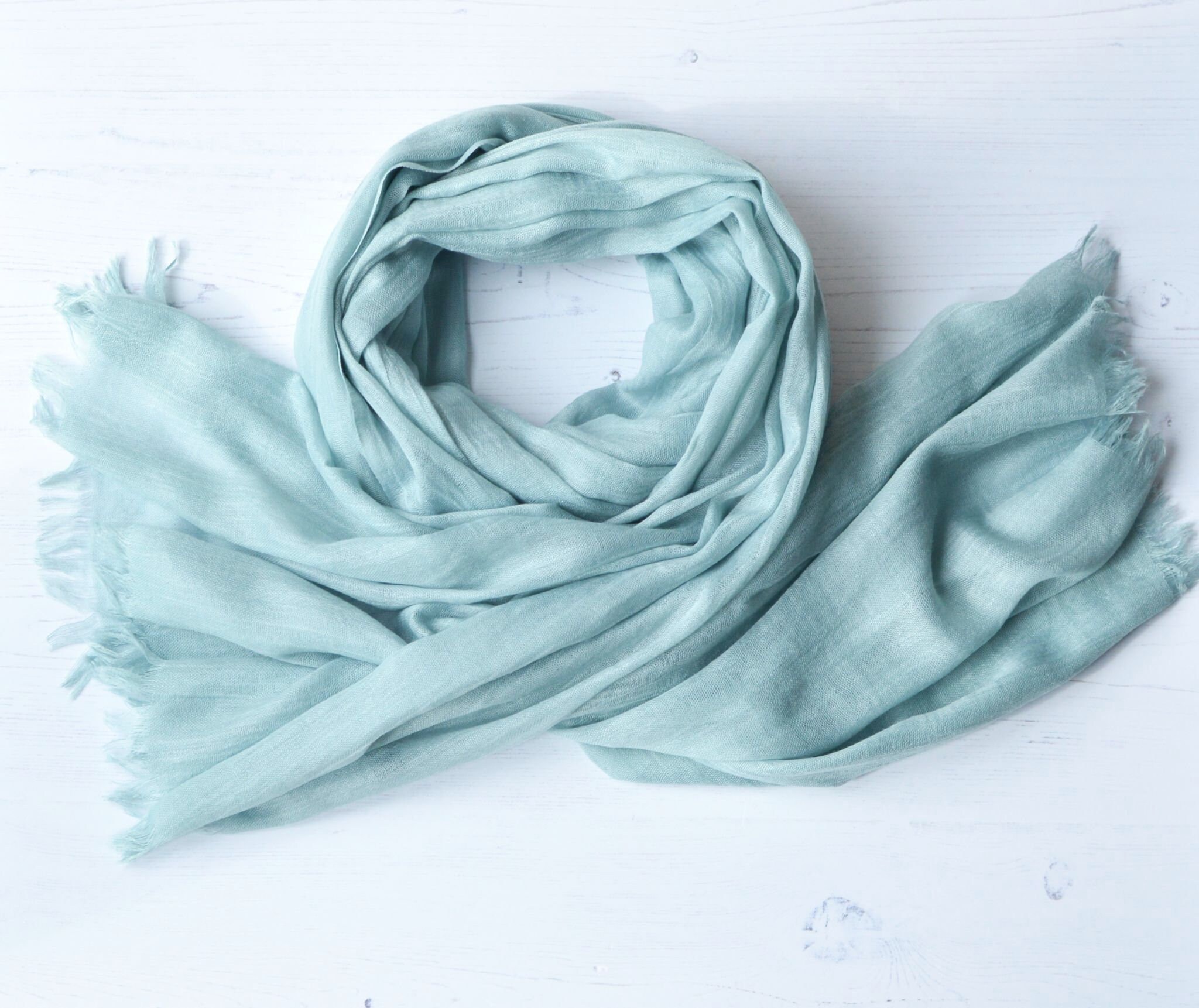 Blue Green Scarf Large Super Soft Scarf Light Weight Fine - Etsy UK