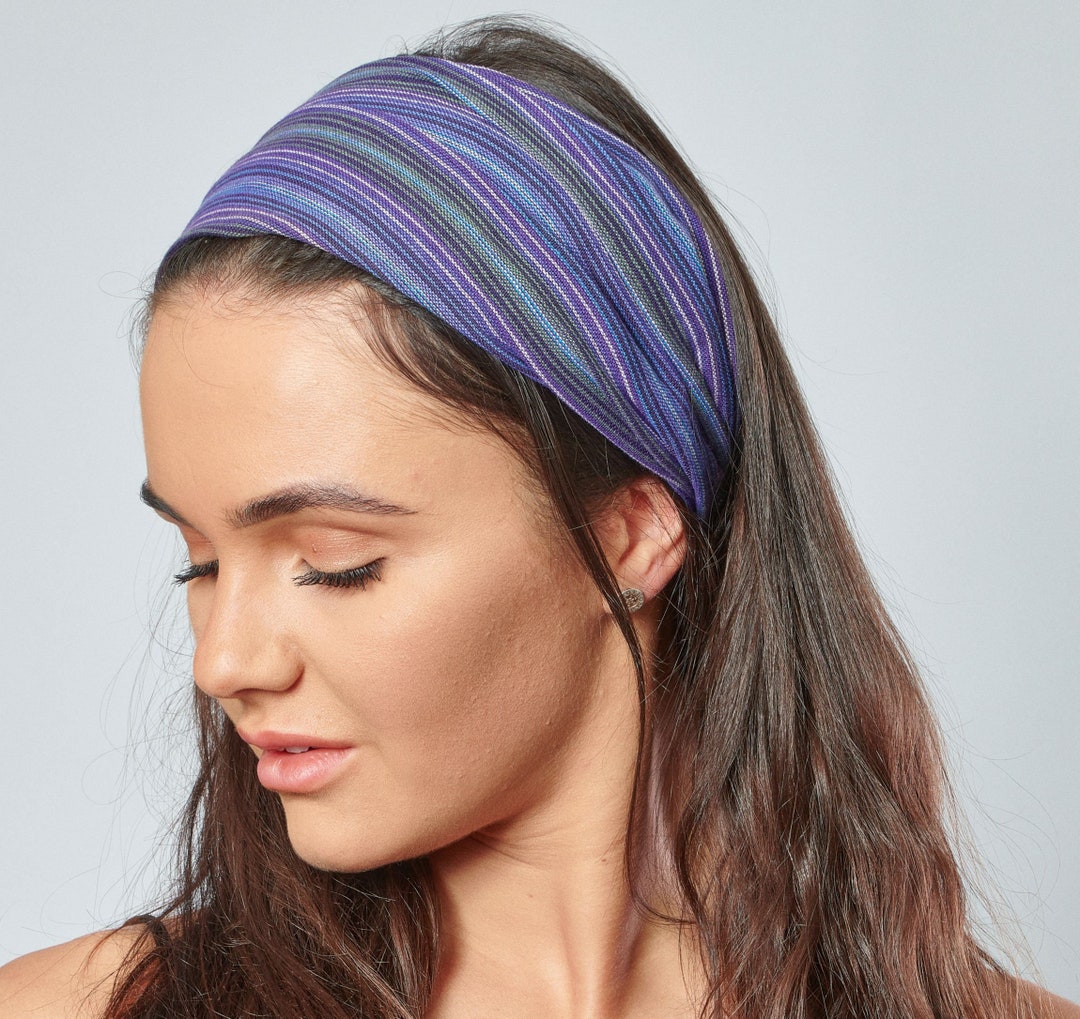 Nepalese Bandana Purple Striped Fair Trade Cotton Headband - Etsy