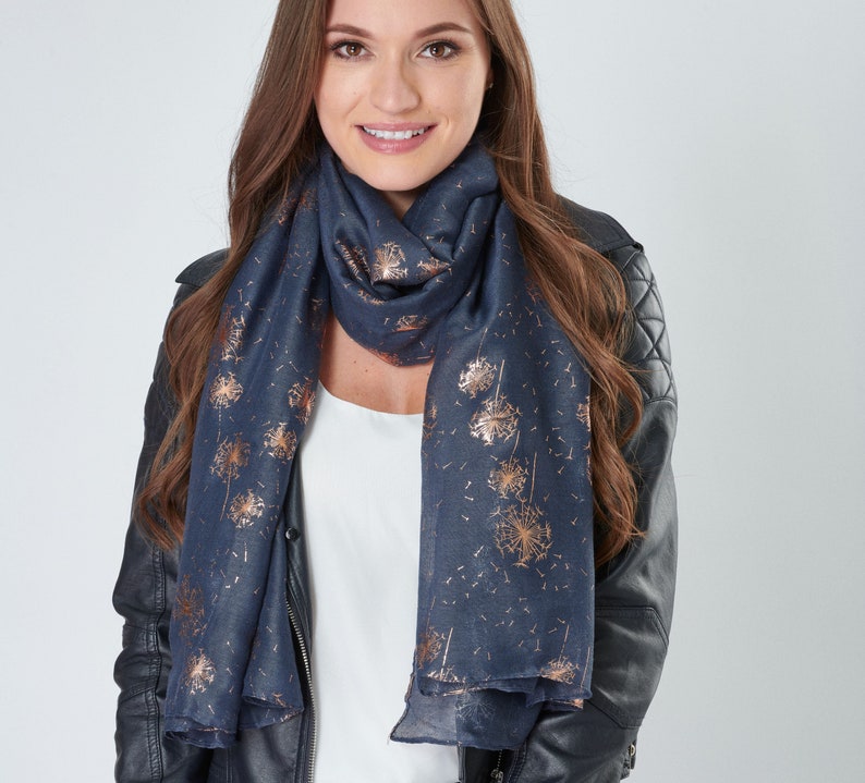 Dandelion Scarf Slate Blue-grey Light Weight Wrap With | Etsy