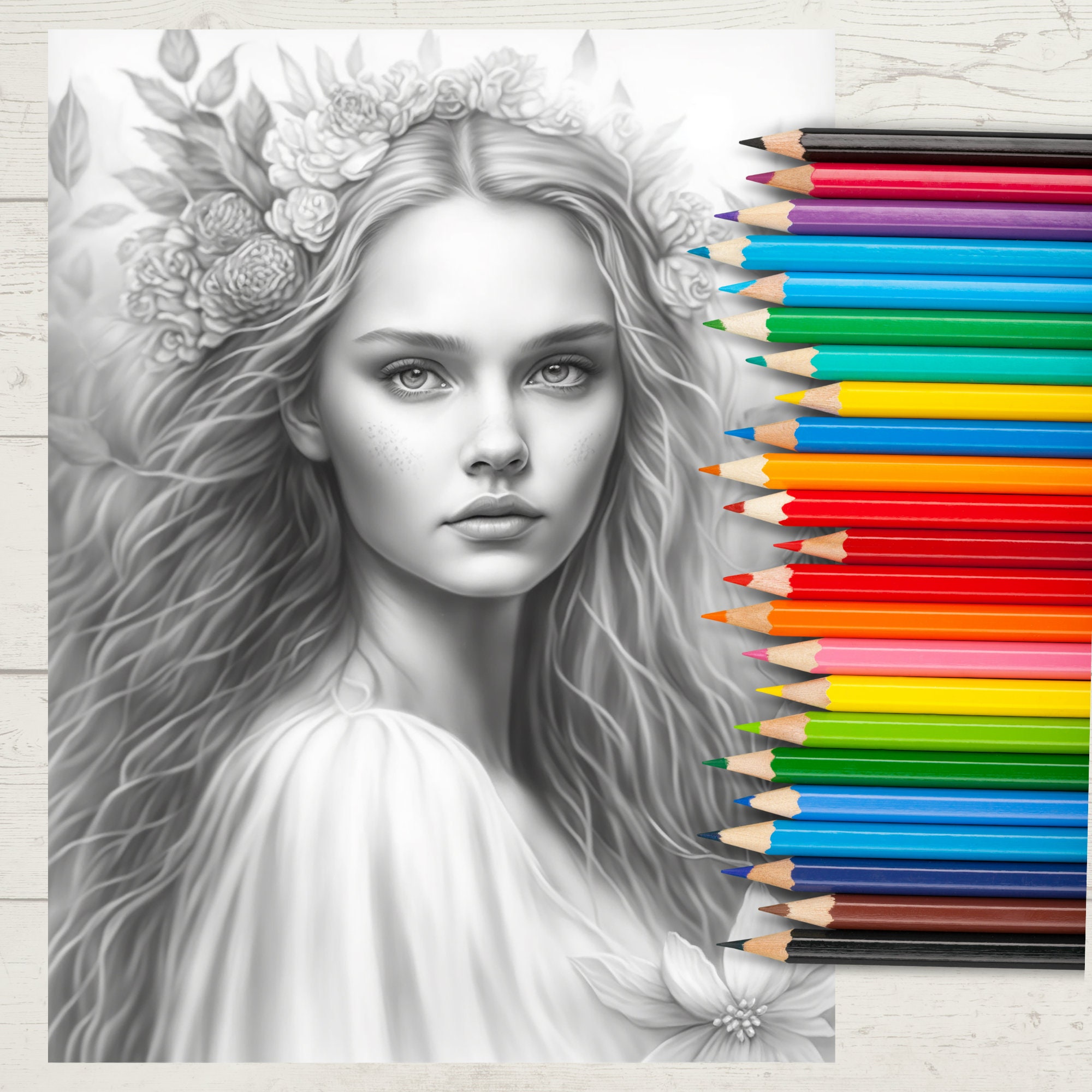 Beautiful Girl Portrait Coloring Pages Adult Coloring Pages Beautiful ...