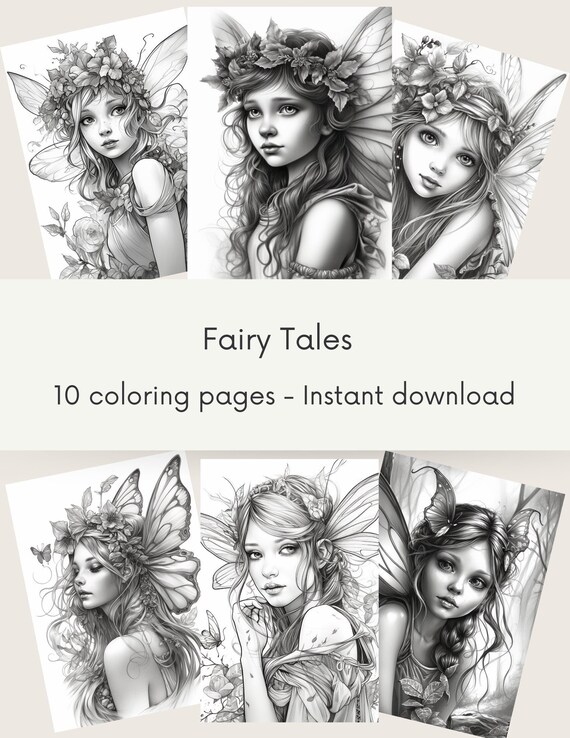 Free Printable Hard Fairy Coloring Pages