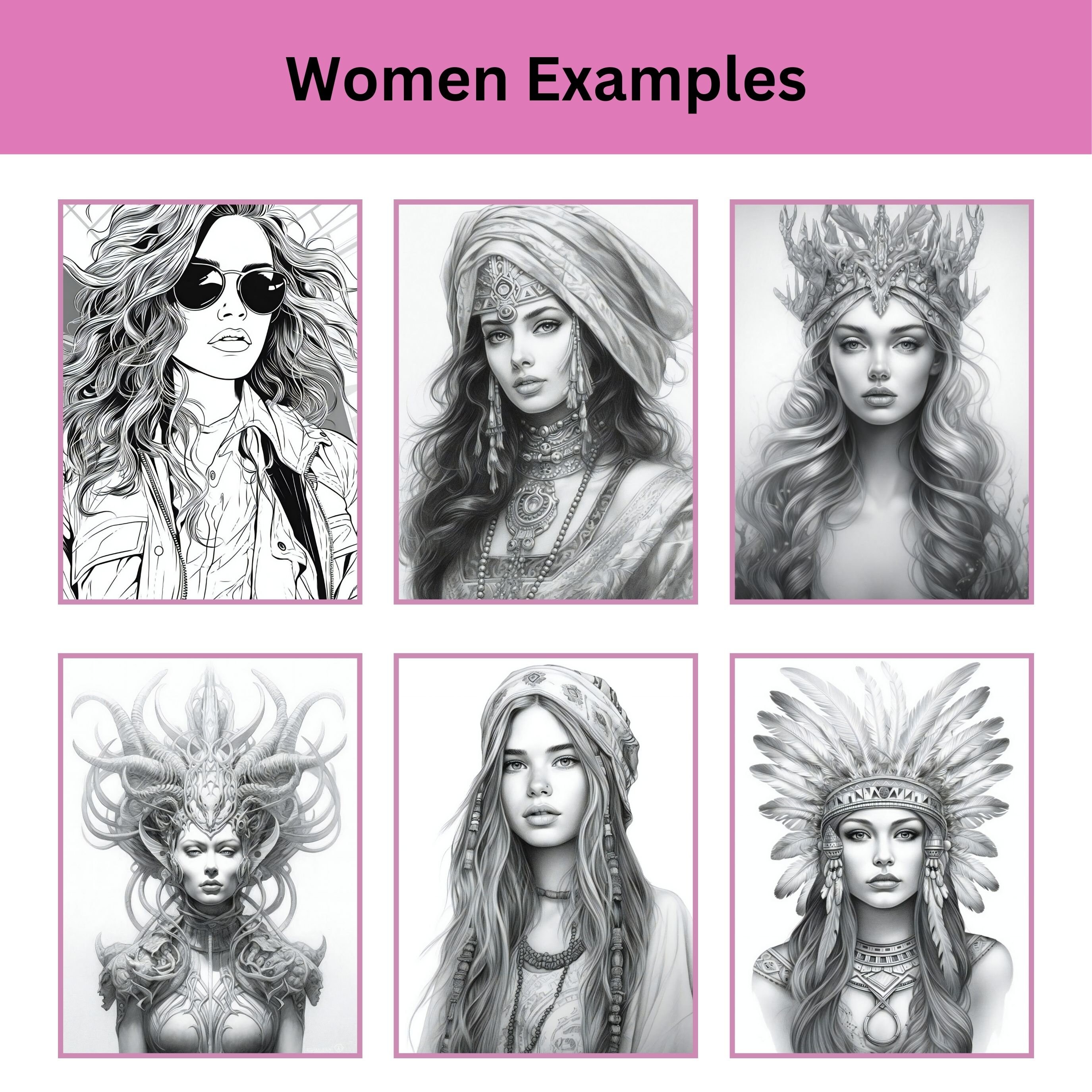 Adult Coloring Pages Whole Shop Bundle Greyscale Coloring Book Bundle ...