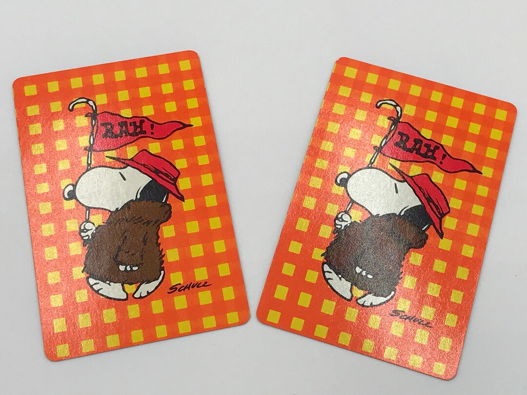 Snoopy Swap Cards 70s Hallmark Set of 2 Jim Schultz Playing Cards Paper ...