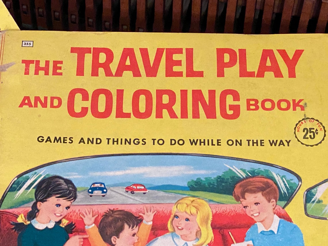Vintage 1960s Coloring Book the Travel Play and Coloring Book - Etsy UK