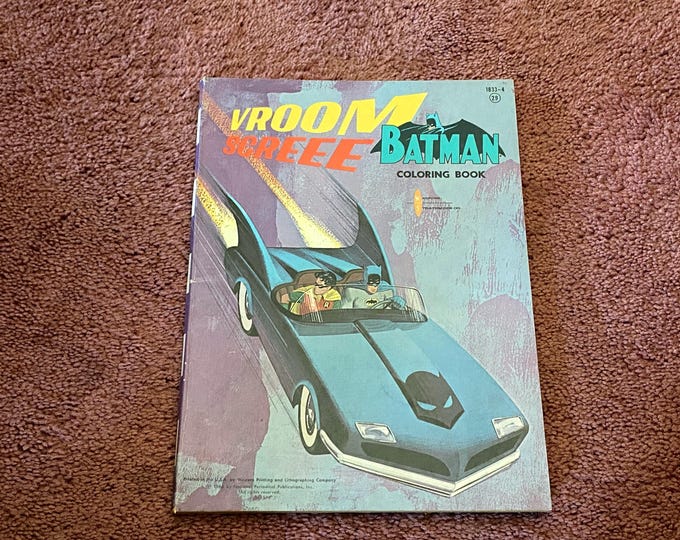 1966 VROOM SCREEE Batman Coloring Book Vintage Batman and Robin Vintage ...
