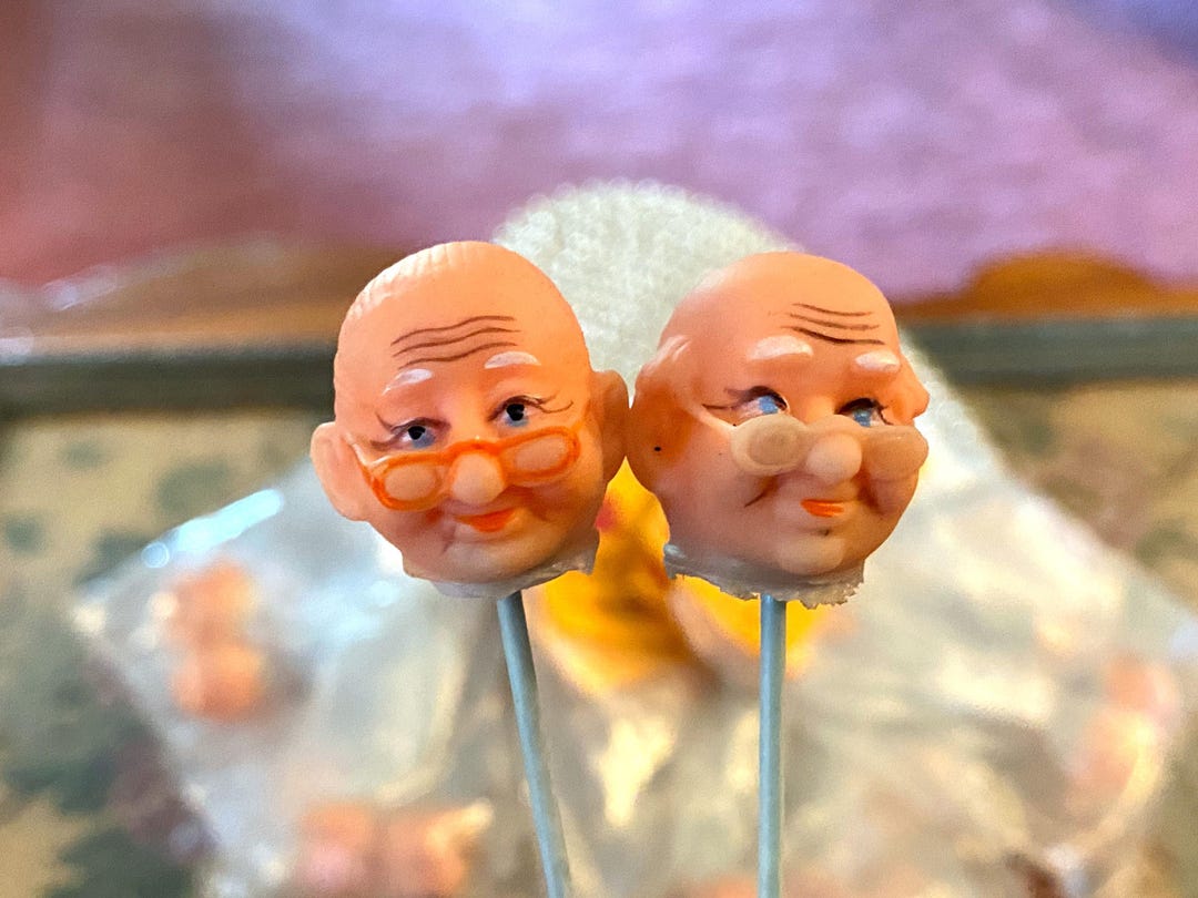 Vintage Vinyl Doll Head Santa and Mrs. Claus Plastic Doll Heads for ...