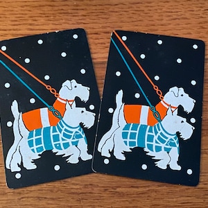 Vintage Art Deco Scotty Dog Playing Cards, Set of 2 - Etsy