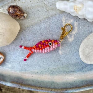 Beaded Fish Keychain and Purse Charm: Customizable - Etsy
