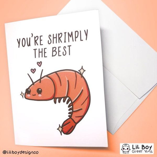 Shrimply the Best Greeting Card - Etsy