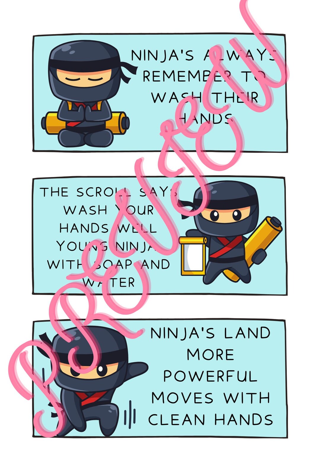 Ninja Customizable Bathroom Passes - Etsy