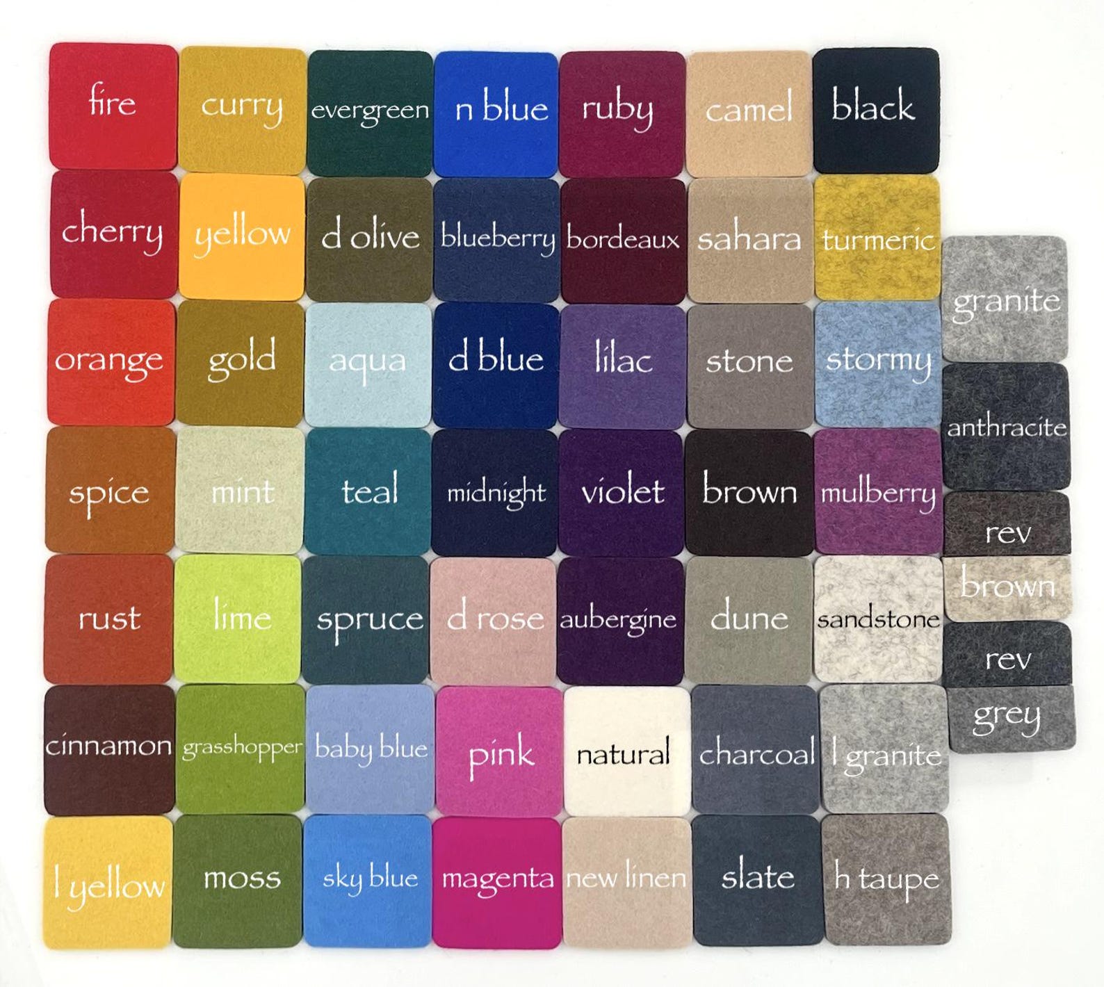 5mm Merino Wool Felt Samples - Etsy