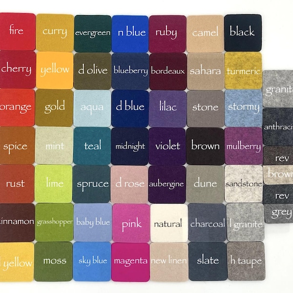 Felt Samples - Etsy