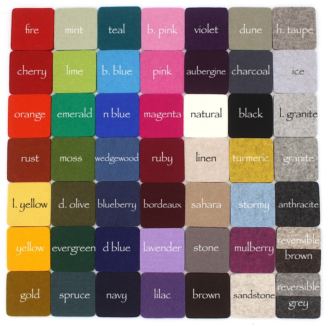 5mm Merino Wool Felt Samples - Etsy