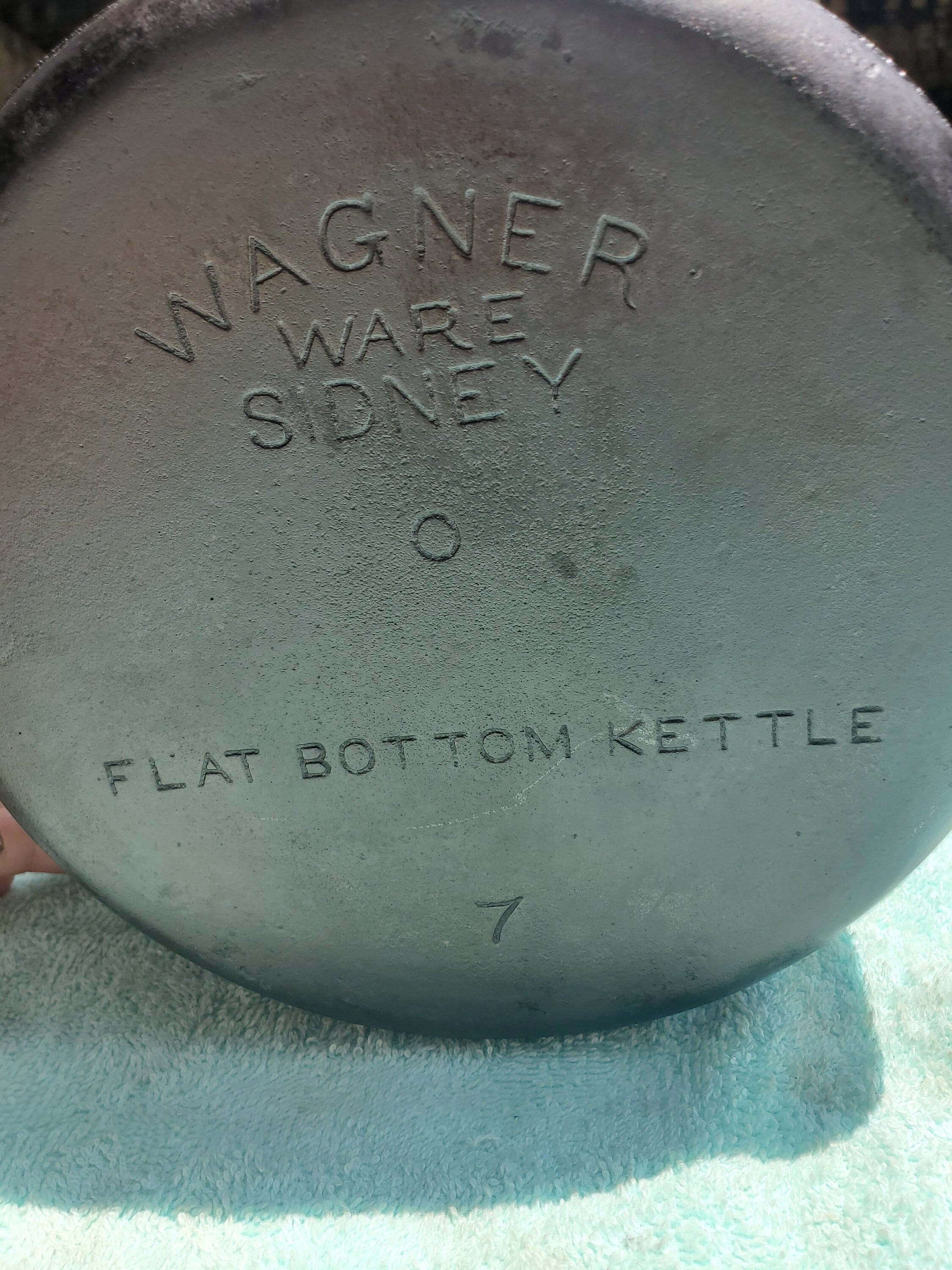 Wagner Ware Sidney O #7 Flat Bottom Kettle - Etsy