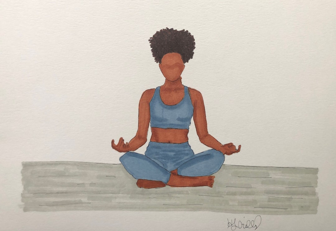 Yoga Art Work Yoga Art Yoga Pose Art Bohemian Wall Art - Etsy