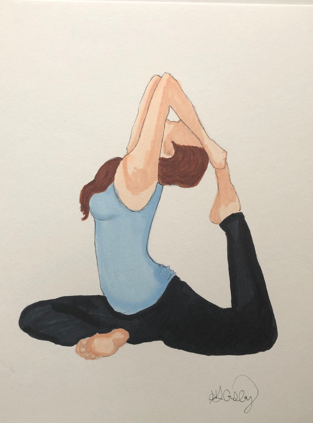 Yoga Art Work, Yoga Art, Yoga Pose Art, Bohemian Wall Art, Boho Wall ...