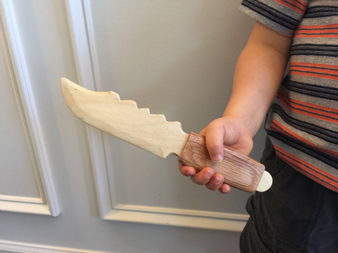 TOY RAMBO KNIFE large Made With Real Wood for Kids for Play | Etsy