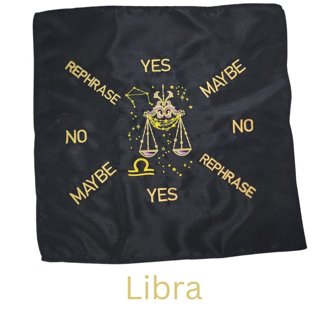 Libra Pendulum Cloth, Board Divination Cloth. Embroidered Altar Cloth ...