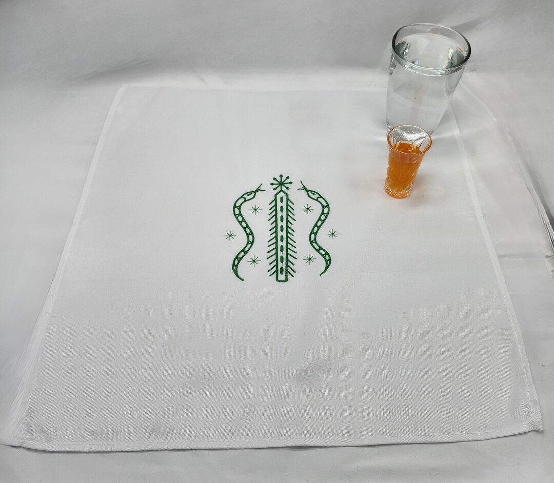 Damballah Conjure Cloth - Altar Cloth - Rituals - Invoking Voodoo Veve ...
