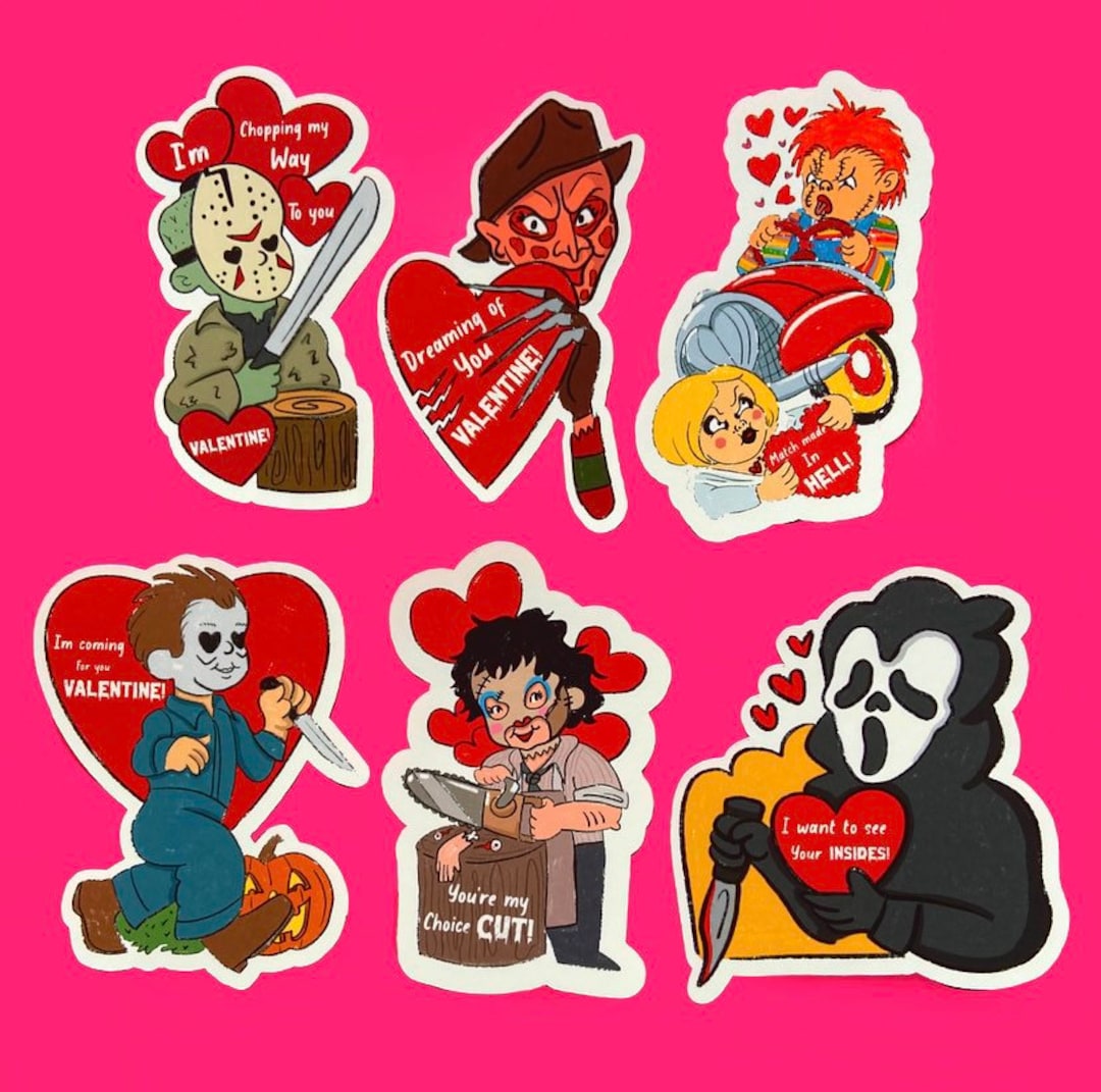 Horror Valentines Day Cards Art Print Digital Painting - Etsy