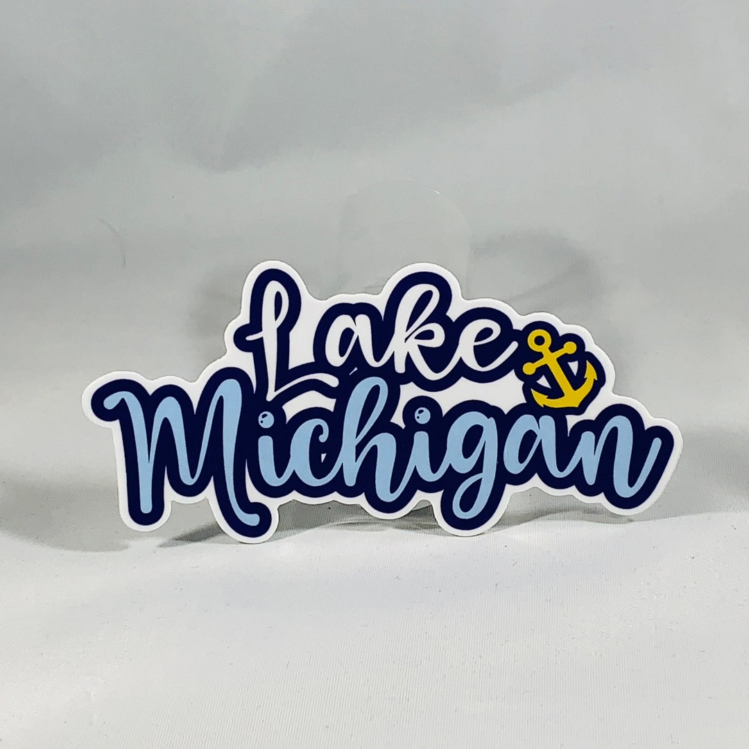 Lake Michigan Vinyl Decal | Great Lakes Sticker | Water Bottle | Laptop ...