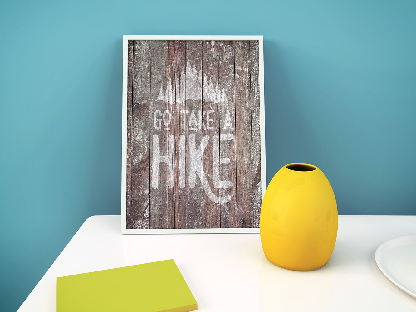 Go Take A Hike | Cabin Art | Printable Download | Wooden and White ...