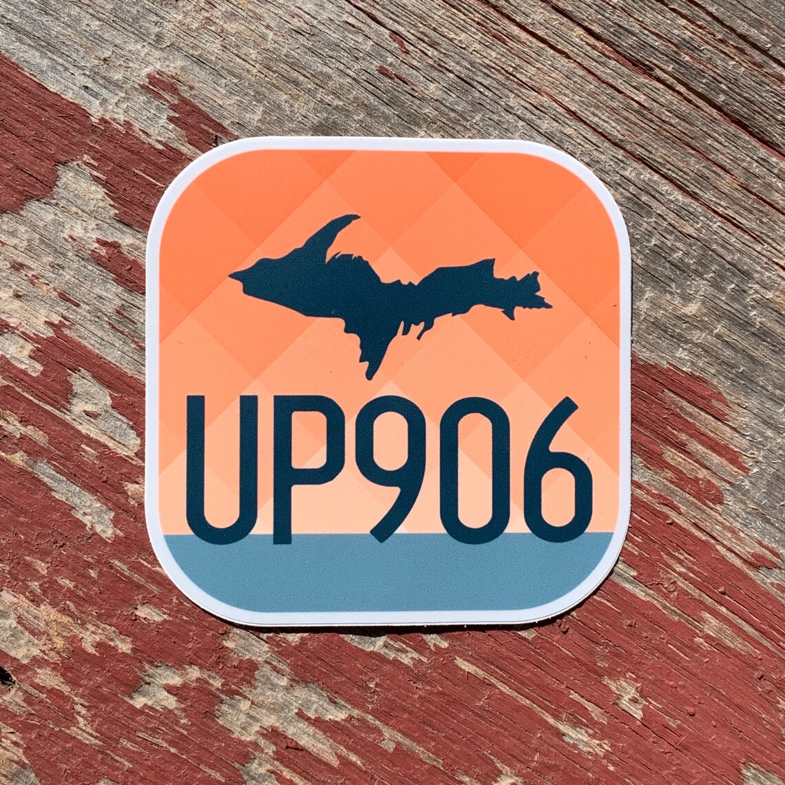 Upper Peninsula 906 Sticker for Personalizing Water Bottles and More ...