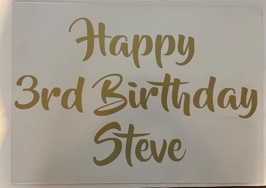 Happy Birthday Wording Decals. fits A3 - Etsy