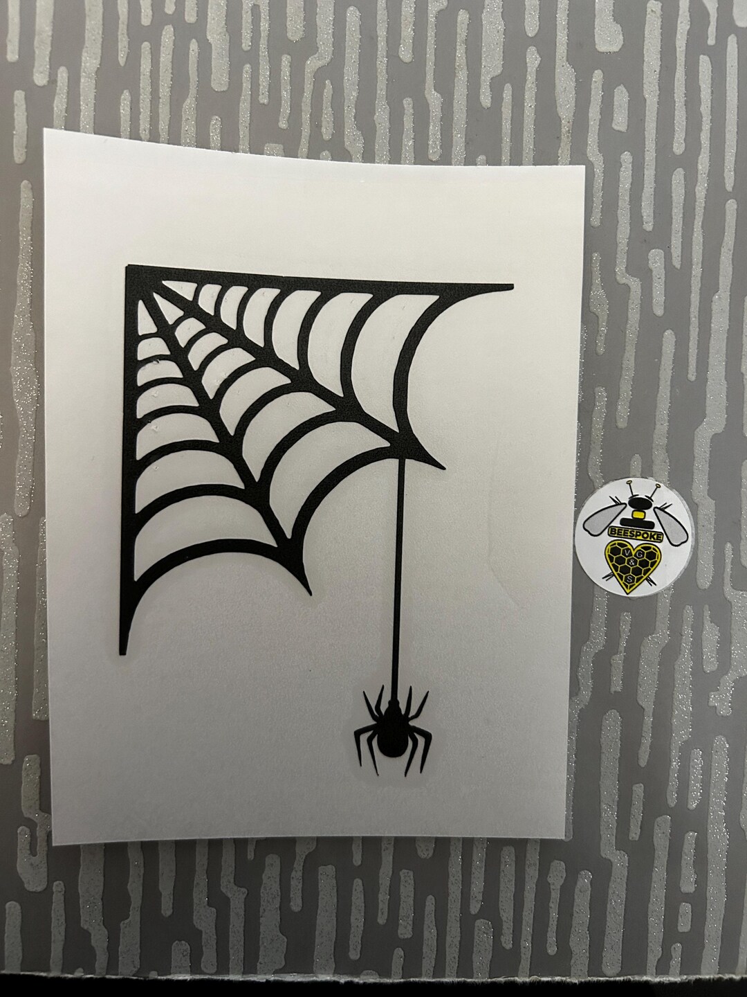 Spider and Web Vinyl Decal - Etsy