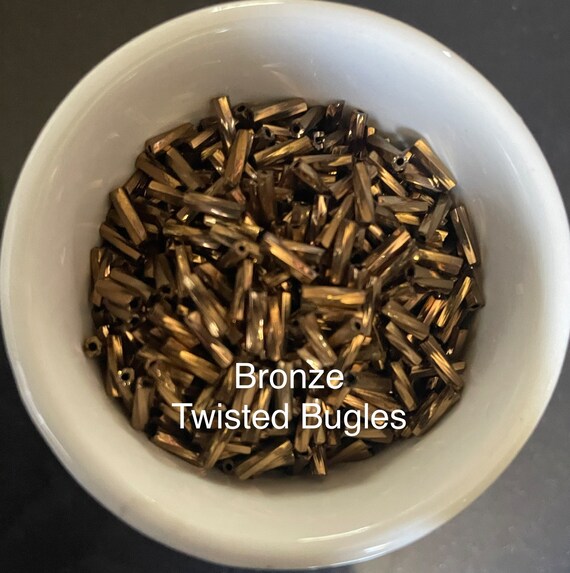 Bronze Twisted Bugle Beads 20gm Bag - Etsy