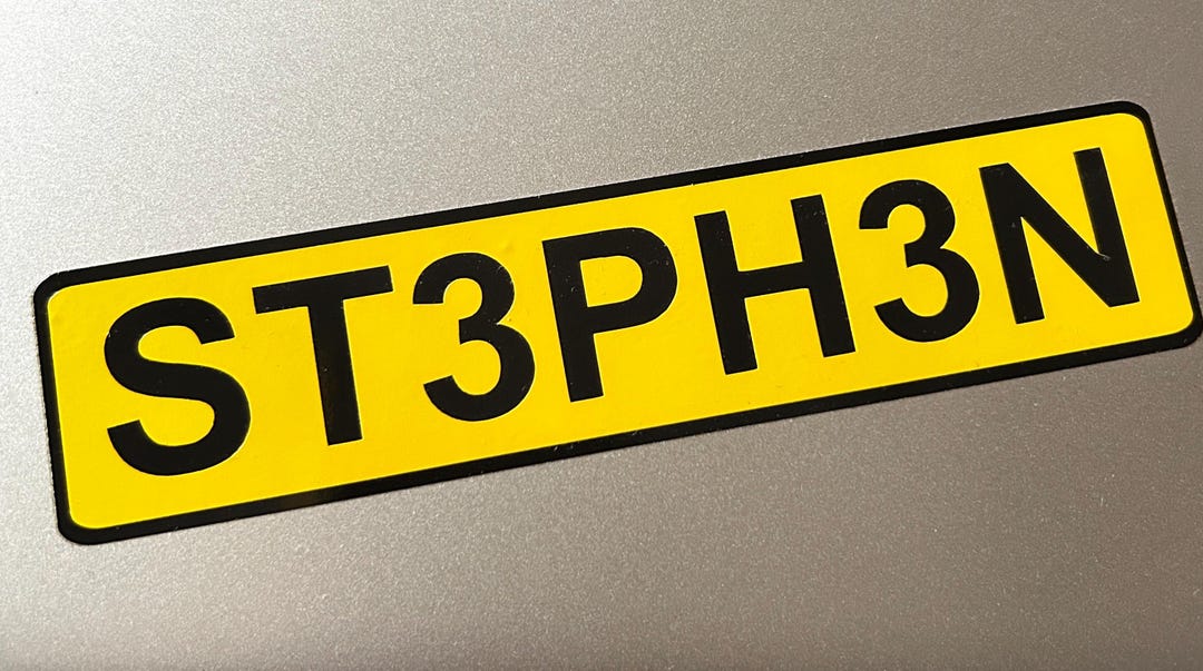 Number Plate Layered Wording/name-vinyl Decal - Etsy