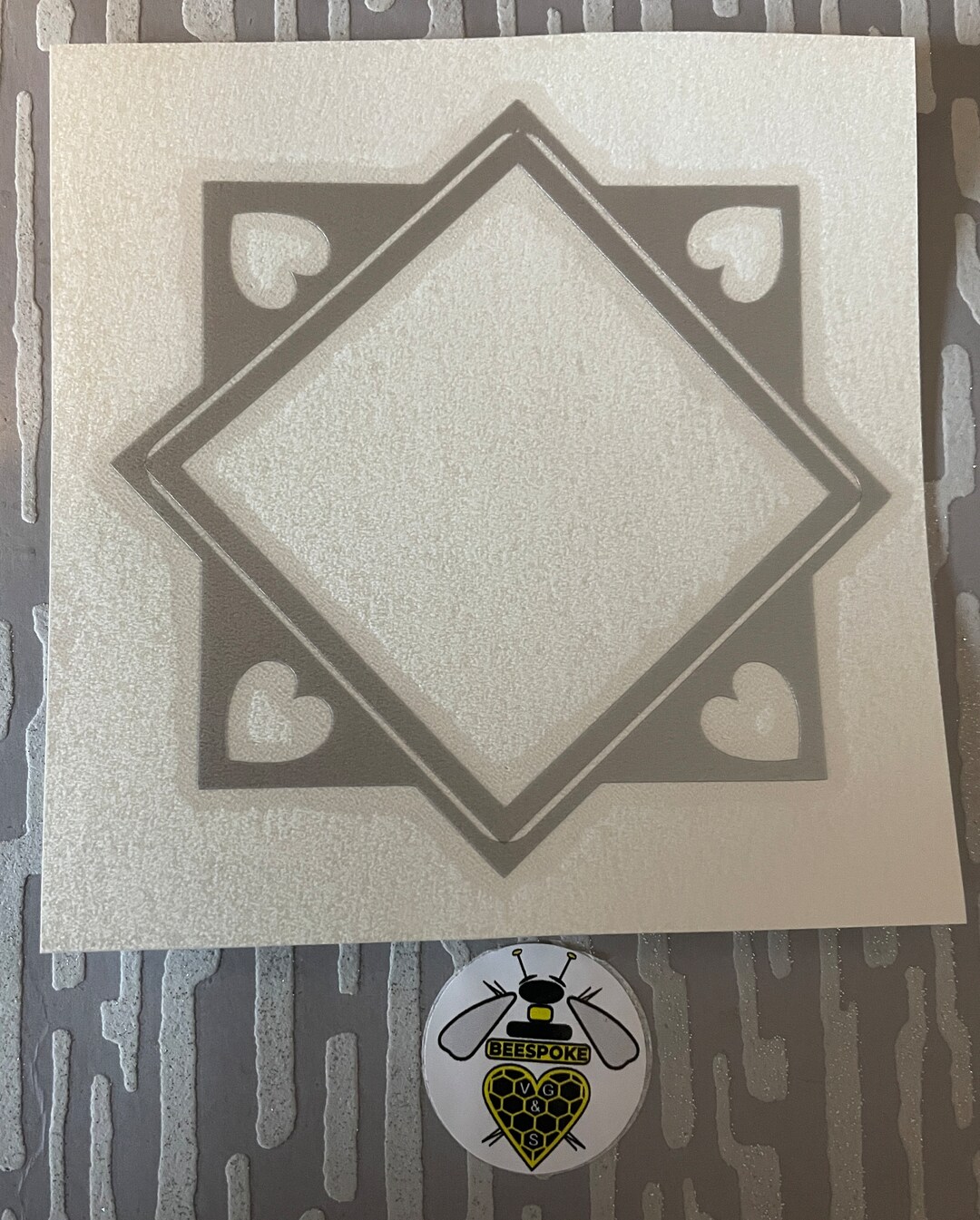 Corner Heart Frame Vinyl Decal - Etsy