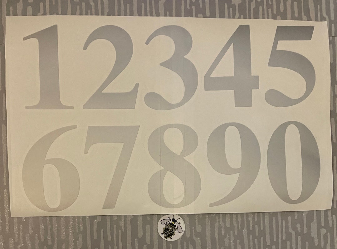 5 High Single Number Vinyl Decals - Etsy