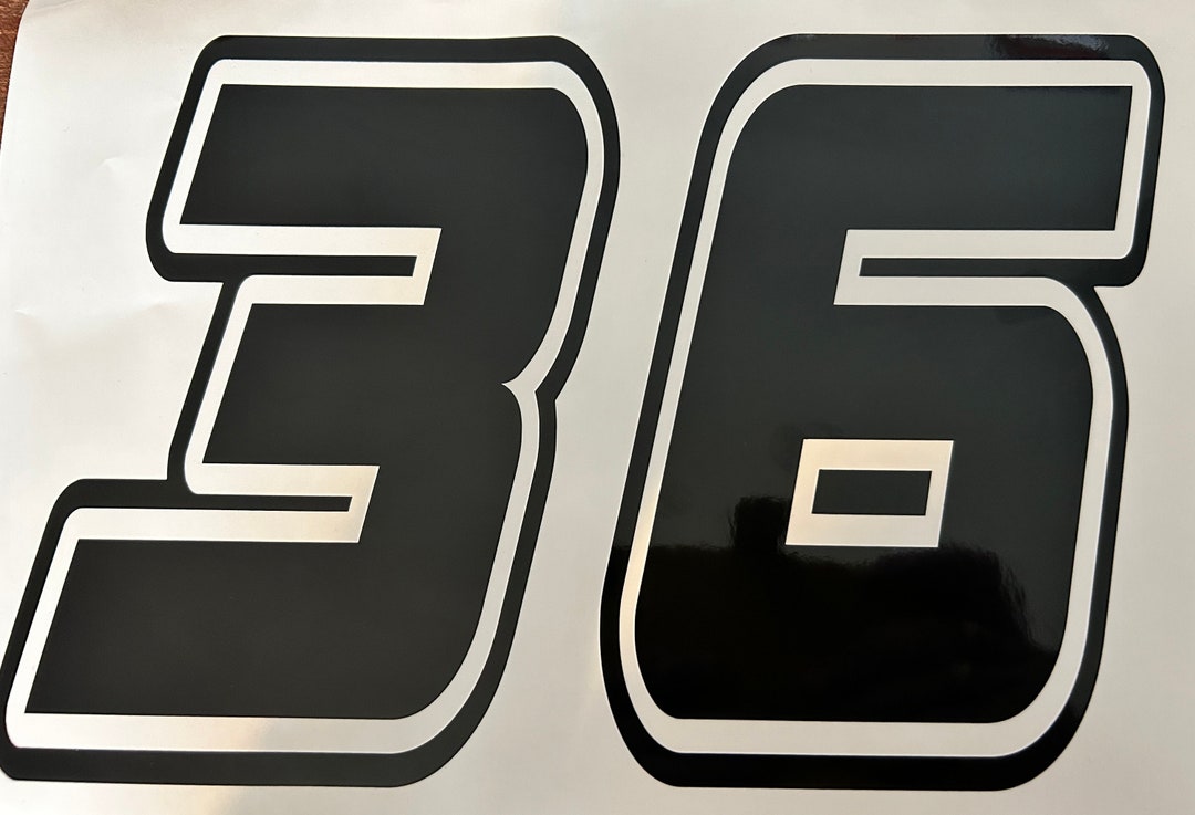15 High Single Racing Car Number Vinyl Decals. - Etsy