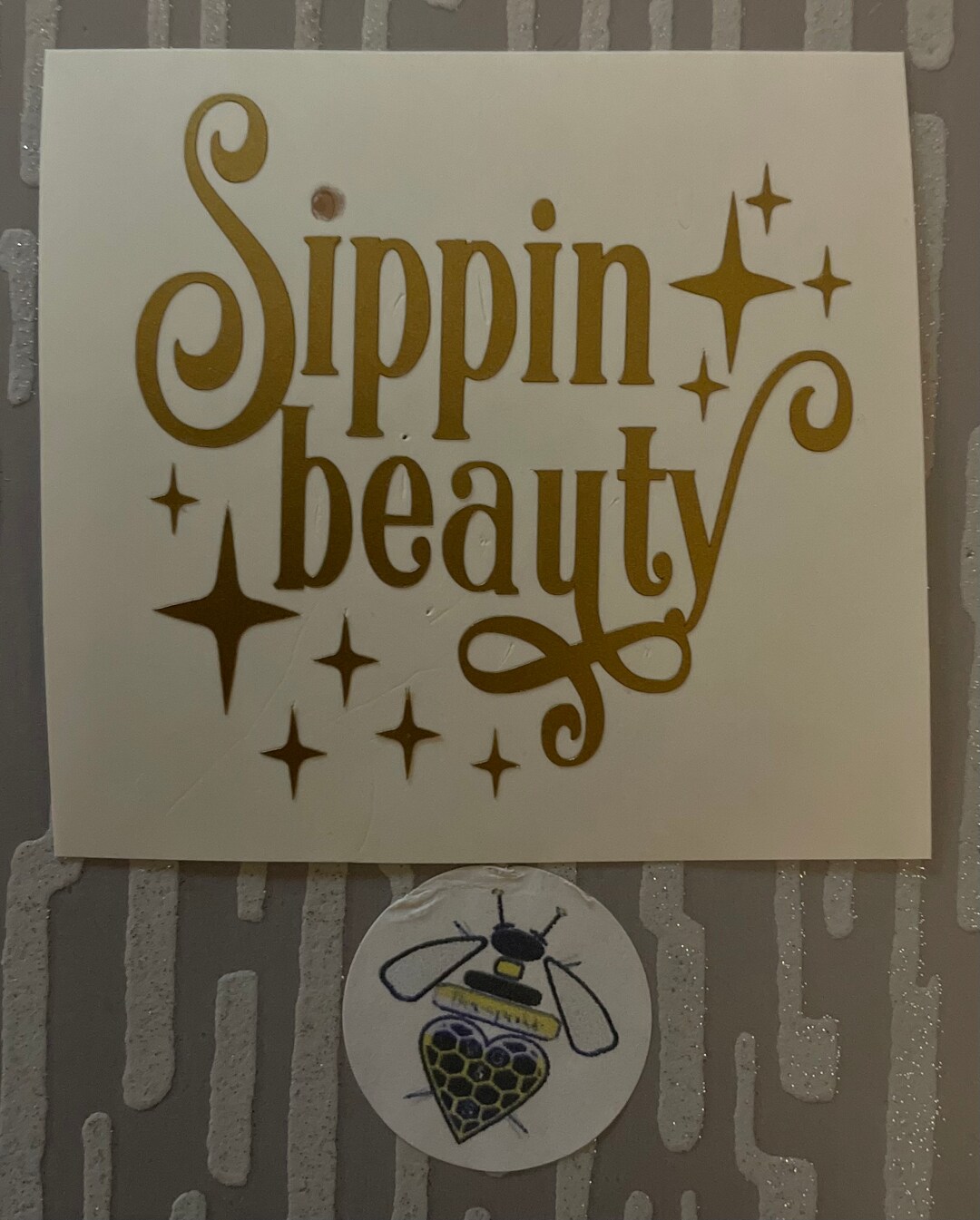 Sipping Beauty Wine/gin Glass Vinyl Decal 2 Sizes - Etsy