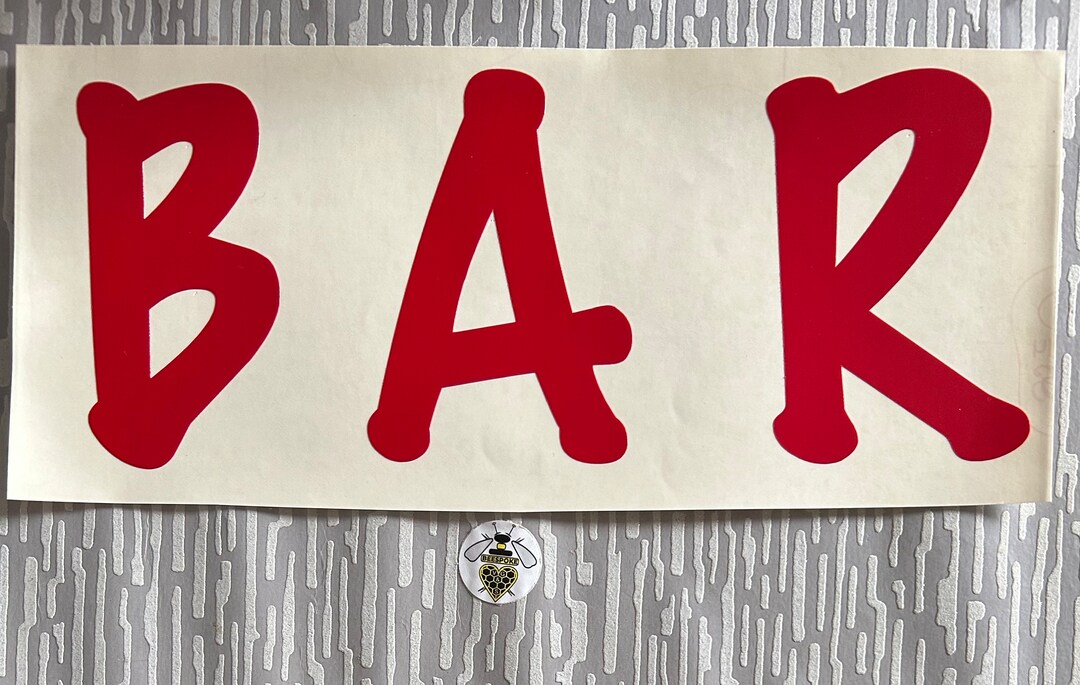 11 BAR Vinyl Decal Wording. - Etsy