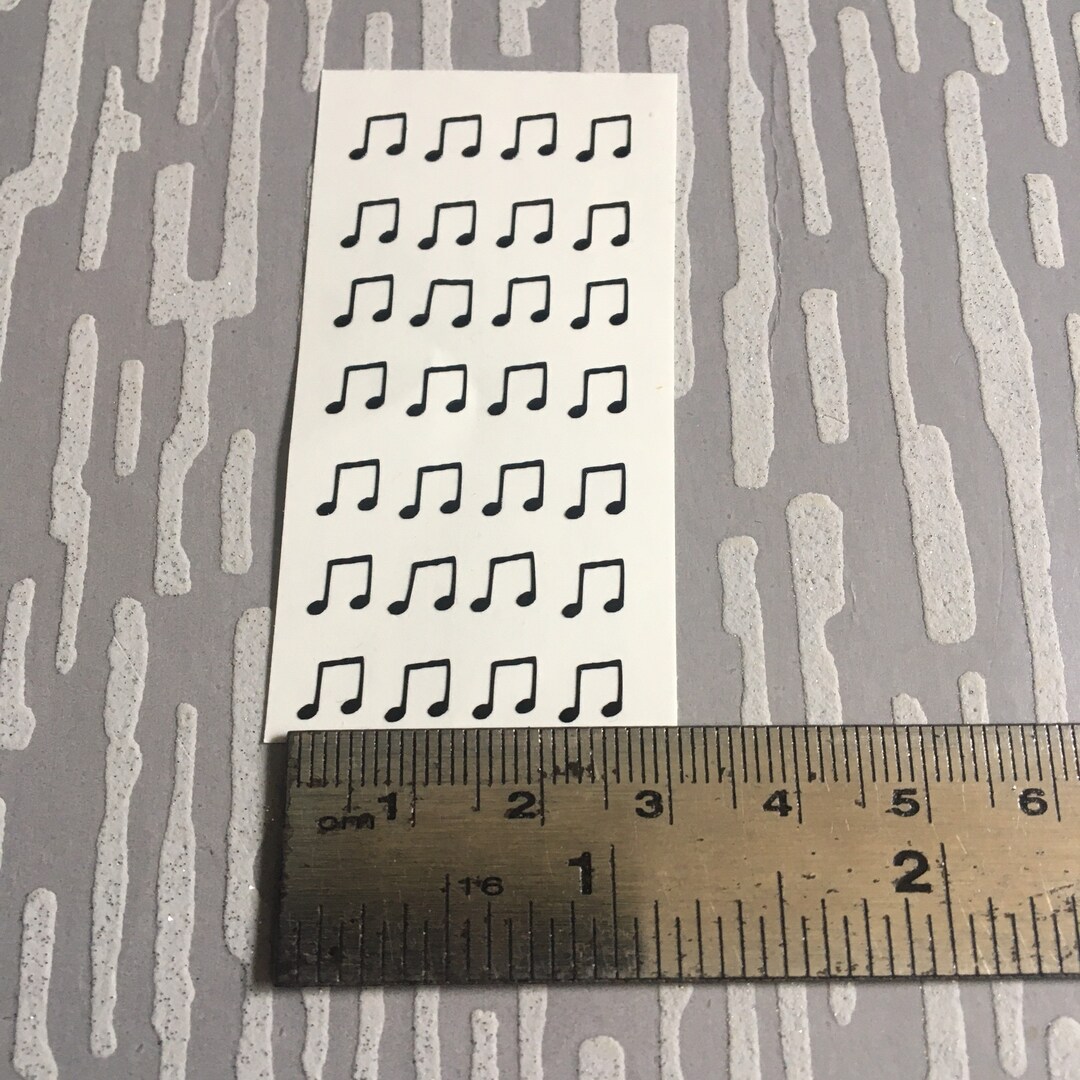Tiny 5mm Double Musical Note Vinyl Nail Decals - Etsy