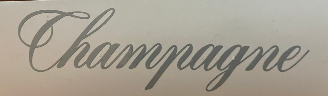 Large 11 CHAMPAGNE Vinyl Decal Word Sign for Stalls/walls.no-2. - Etsy