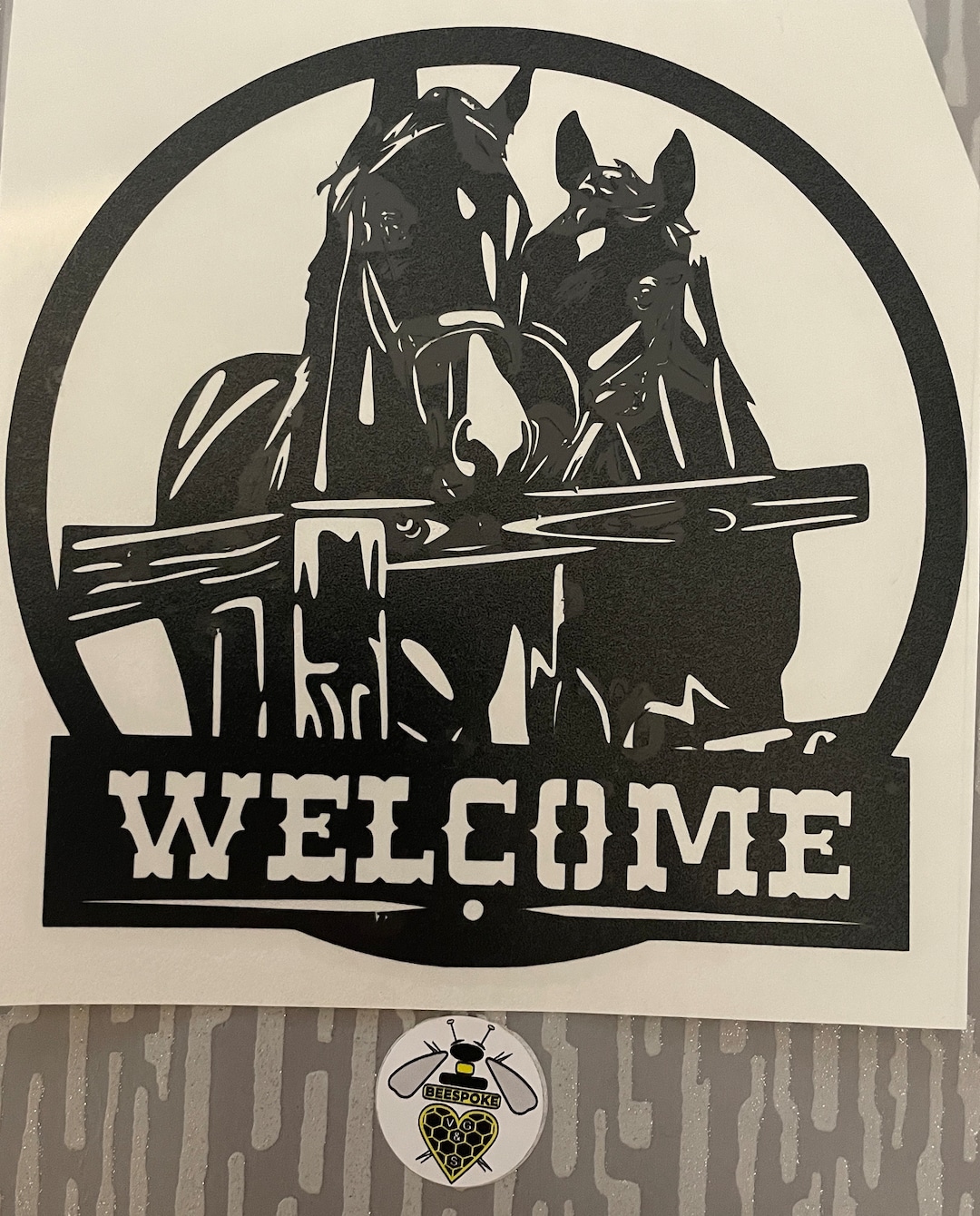 Welcome Horses Sign Vinyl Decal - Etsy