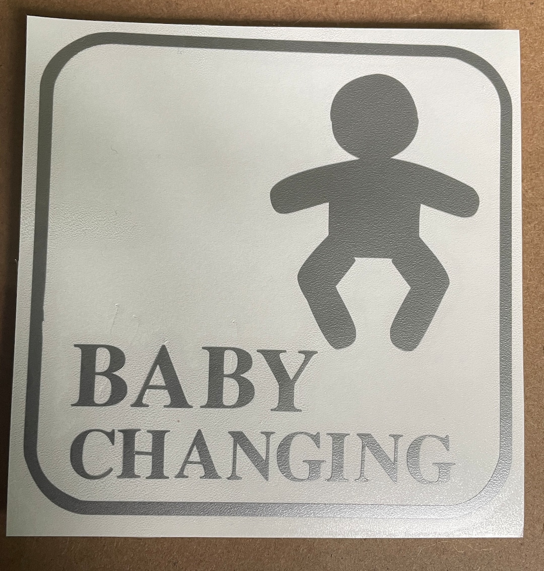 Baby Changing Vinyl Decal Door or Plaque Signage. - Etsy