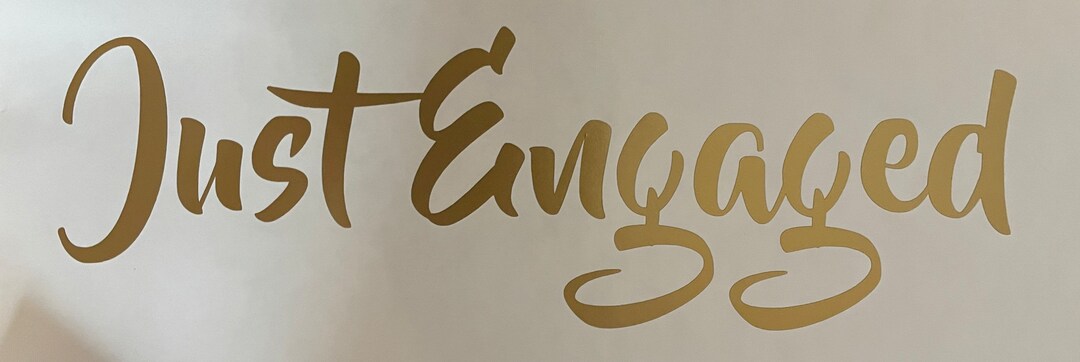 1623 JUST ENGAGED Vinyl Decal - Etsy