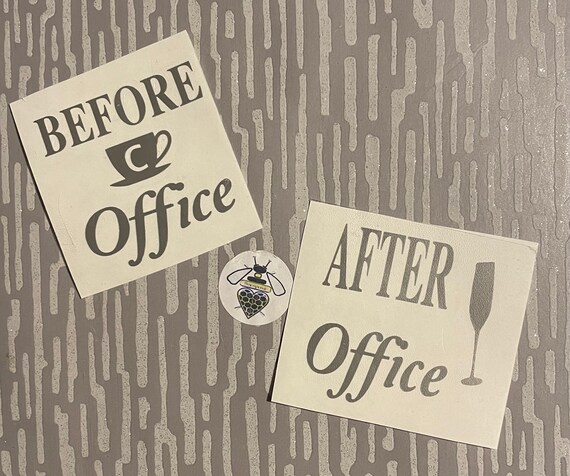 Before/after Office Vinyl Decal Set | Etsy New Zealand
