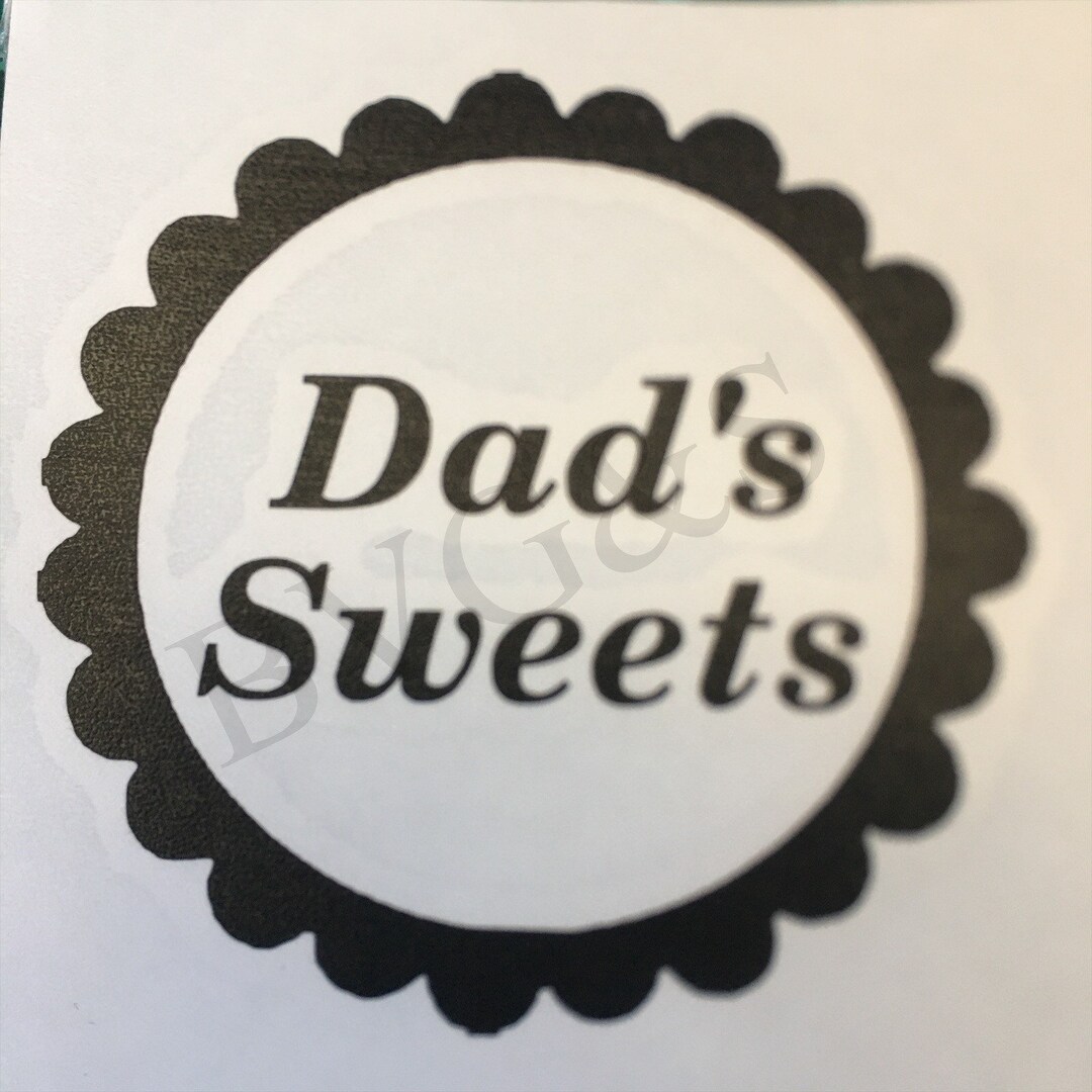 Dads Sweets Jar Vinyl Decal - Etsy