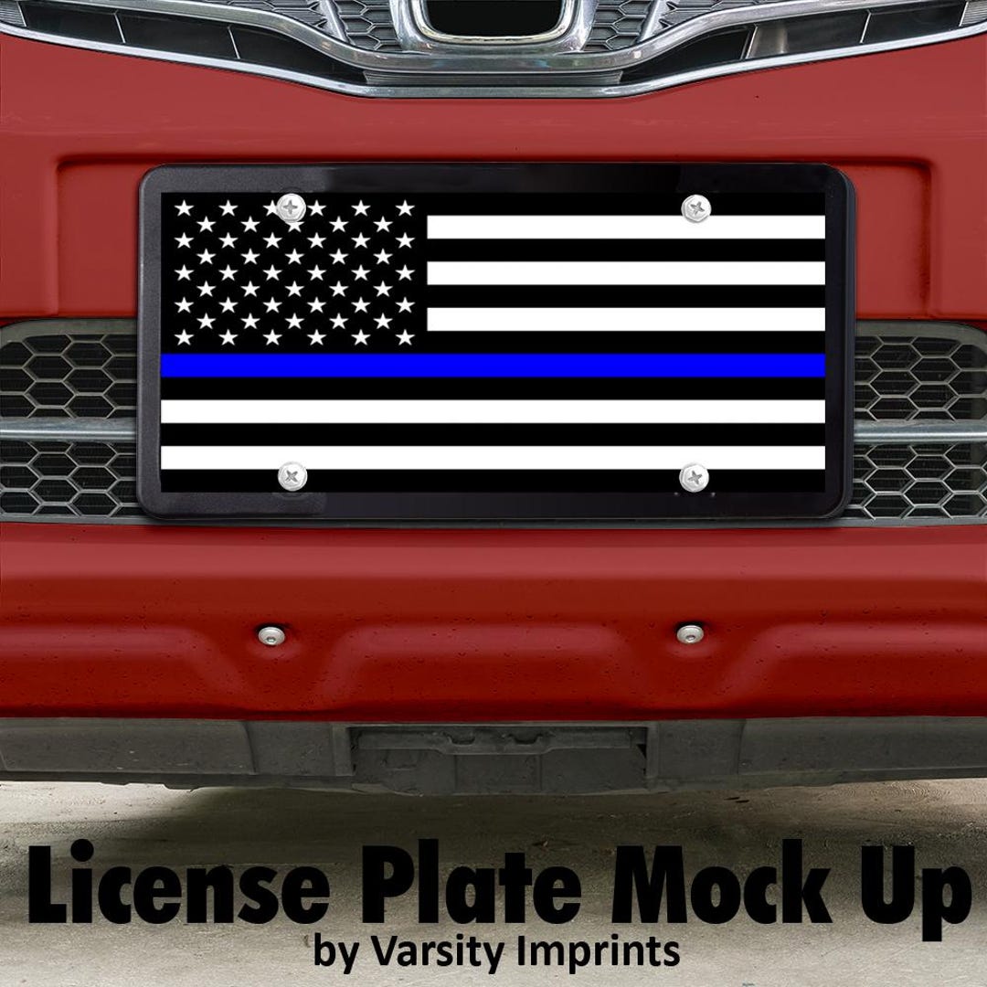 Thin Blue Line American Flag License Plate - Etsy